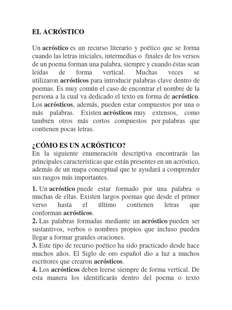 Guía Completa sobre Acrósticos Poéticos | PDF | Poesía