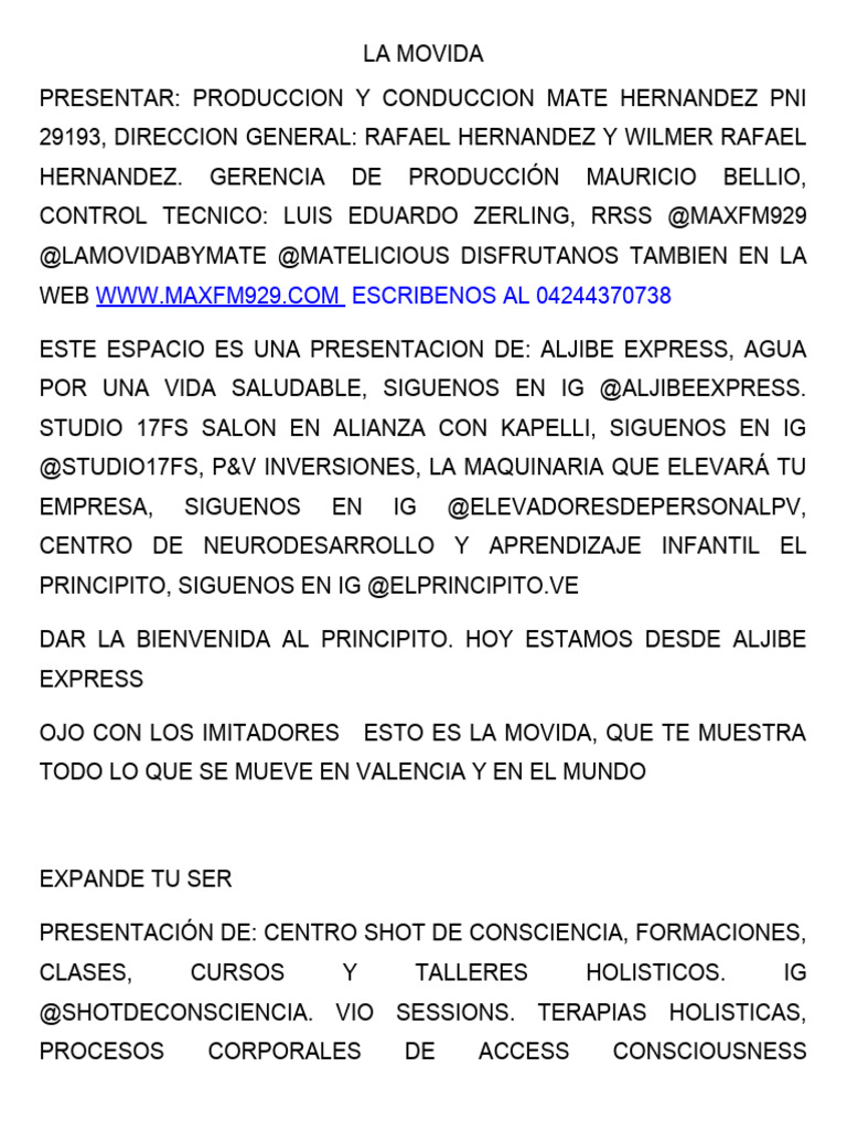 La Movida Produccion | PDF | Arreglos de vivienda | Desarrollo humano