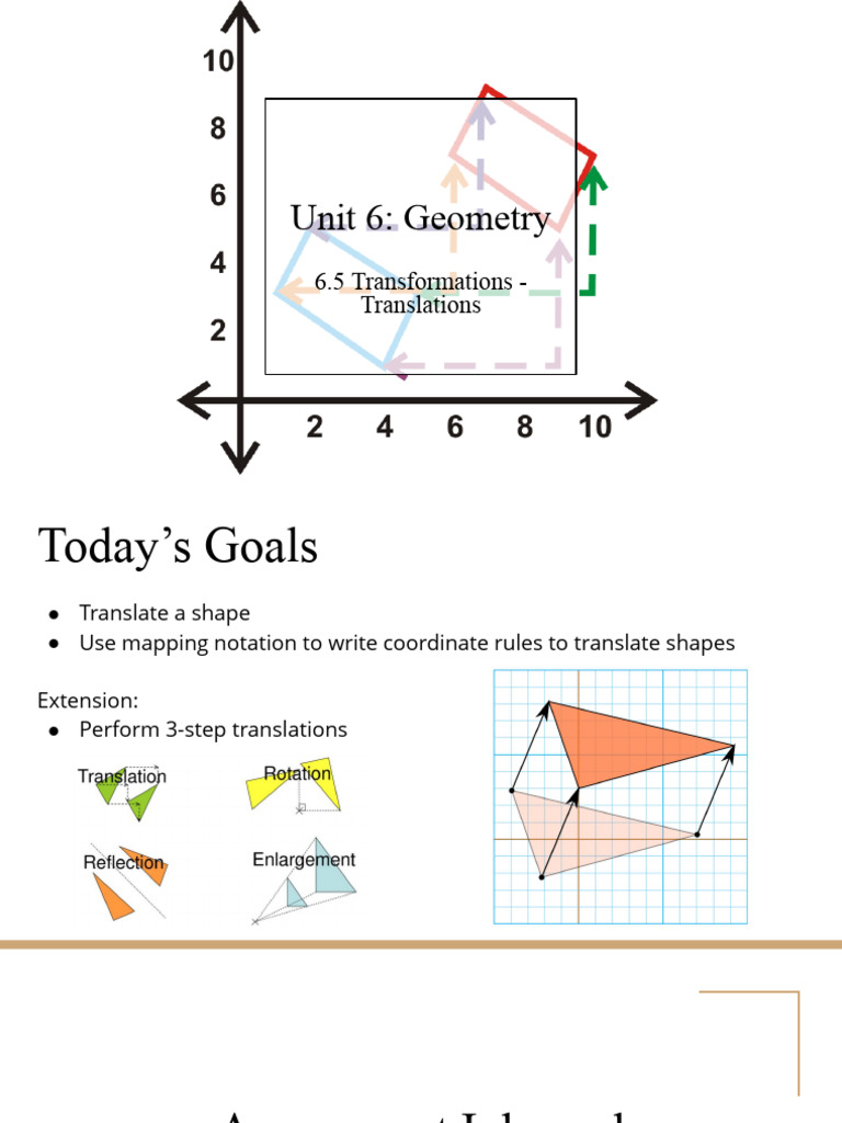 6.5 Transformations - Translations (Student) | PDF | Triangle | Elementary Mathematics