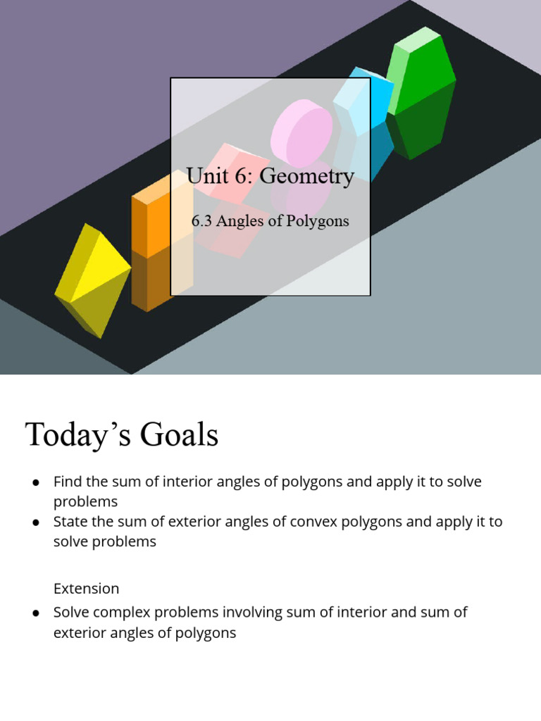 6.3 Angles of Polygons (Student) | PDF | Triangle | Polygon
