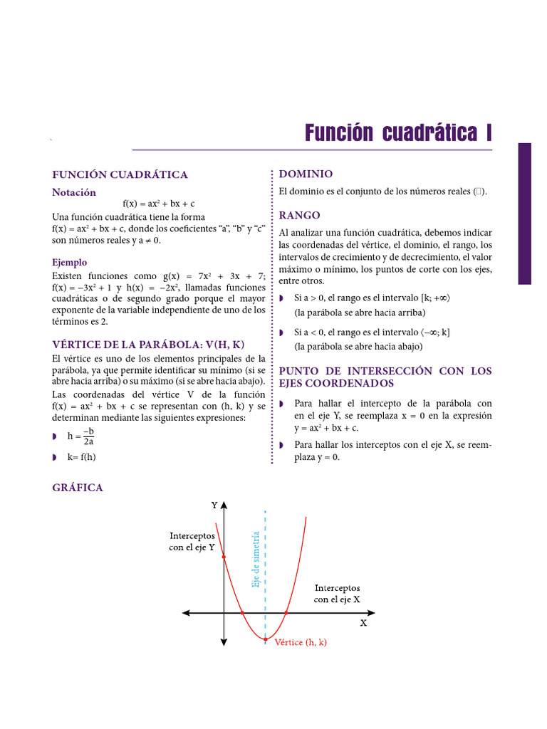 Funcion Cuadratica | PDF | Función (Matemáticas) | Conceptos matemáticos