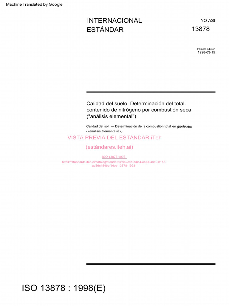 ISO-13878-1998 traducido | PDF | Organización internacional para la ...