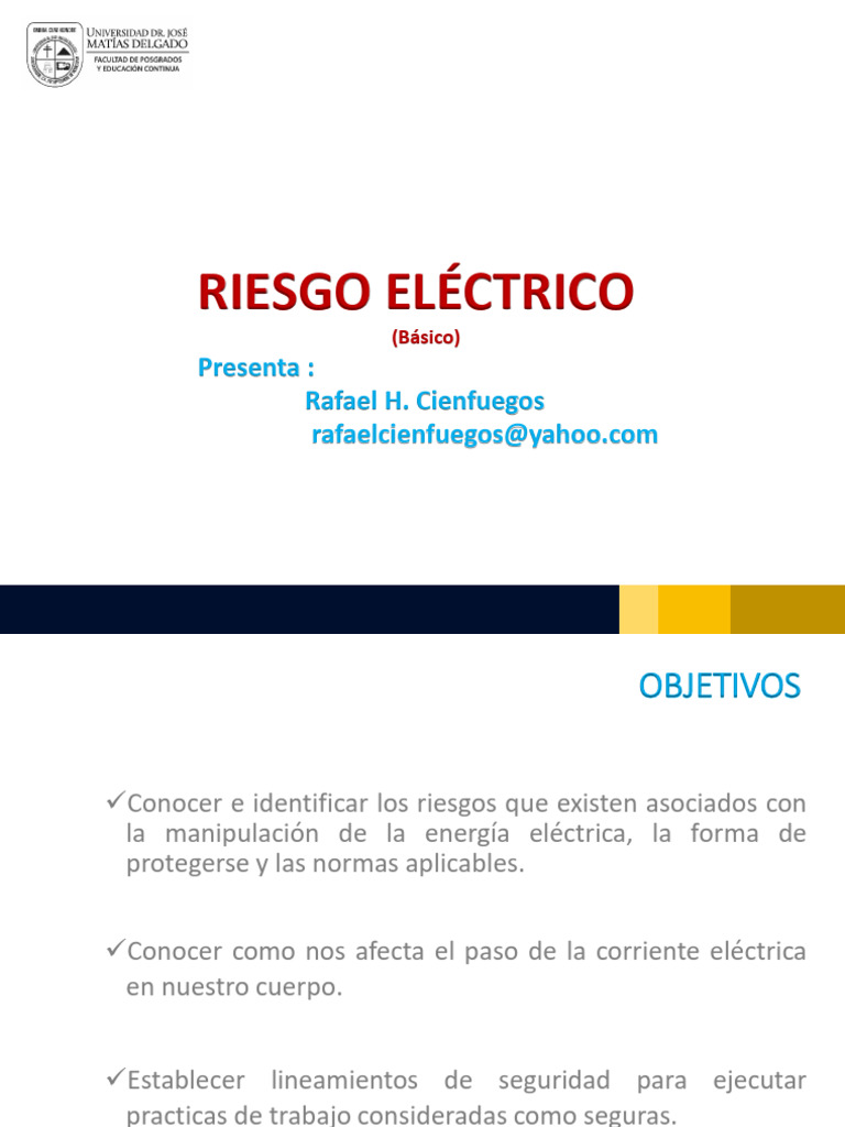 Riesgo Electrico Pdf Electricidad Corriente Eléctrica
