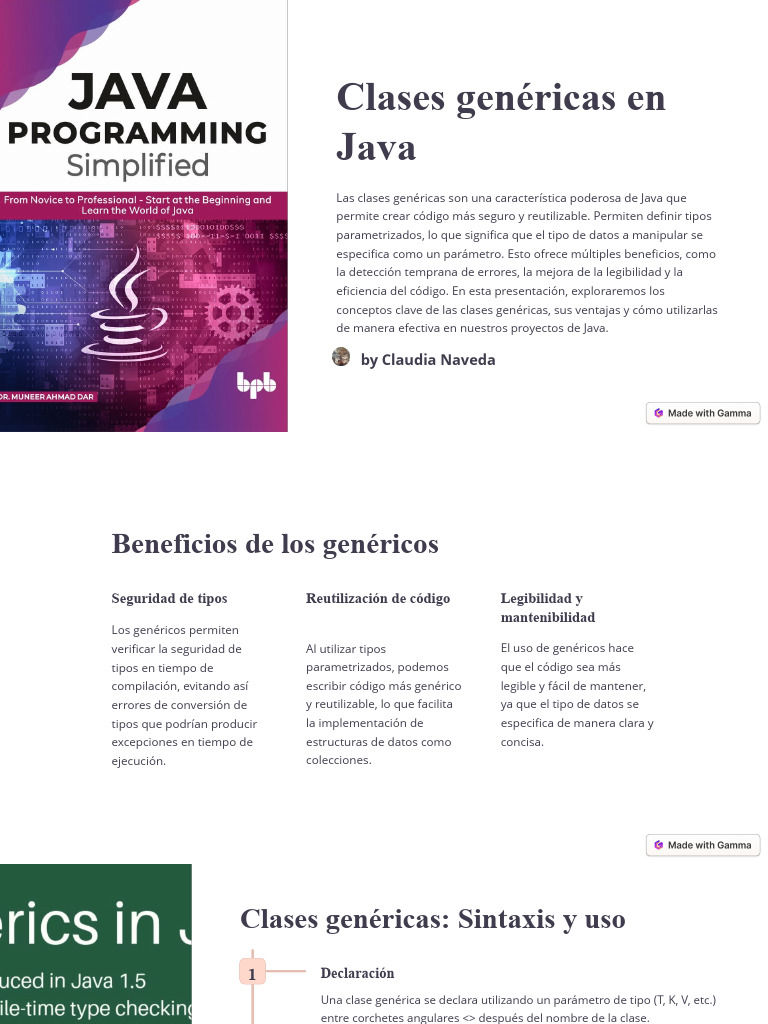 Clases Genéricas en Java: Ventajas y Uso | PDF | Java (lenguaje de ...