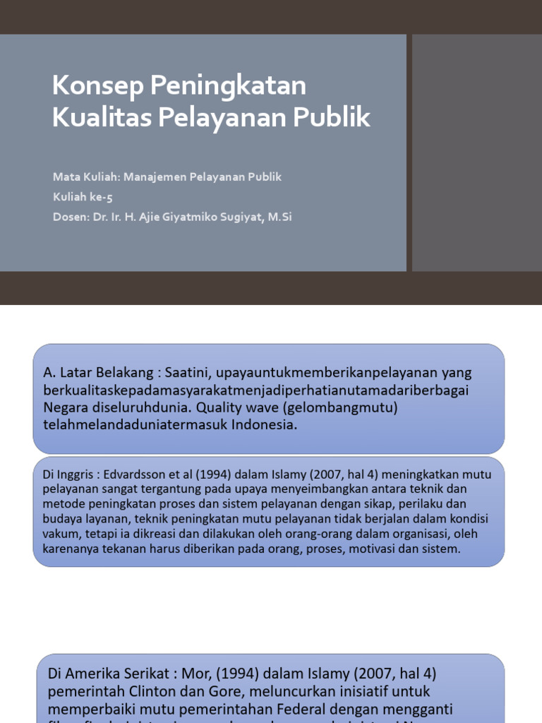 Manajemen Pelayanan Publik #5 | PDF