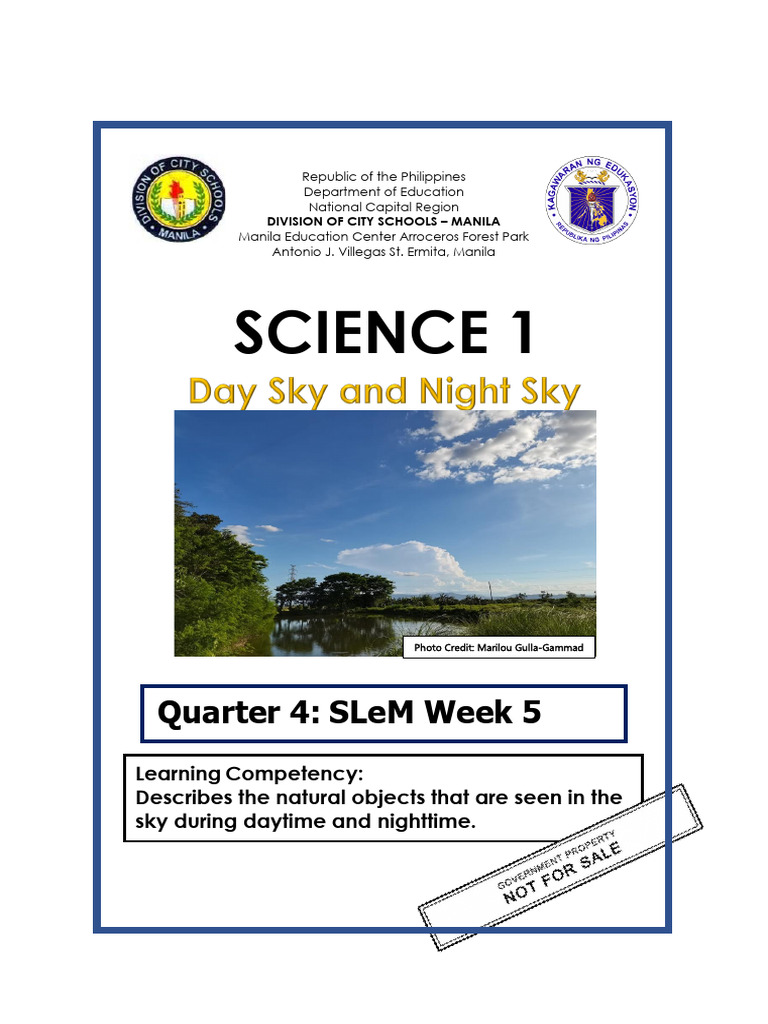 Special Science G1 Q4 W5 | PDF | Sky | Night Sky
