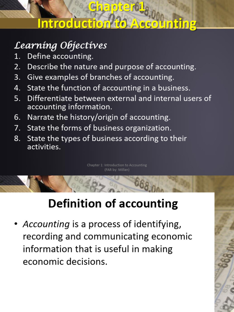 Chapter 1 - Intro To Acctg | PDF | Accounting | Business Economics