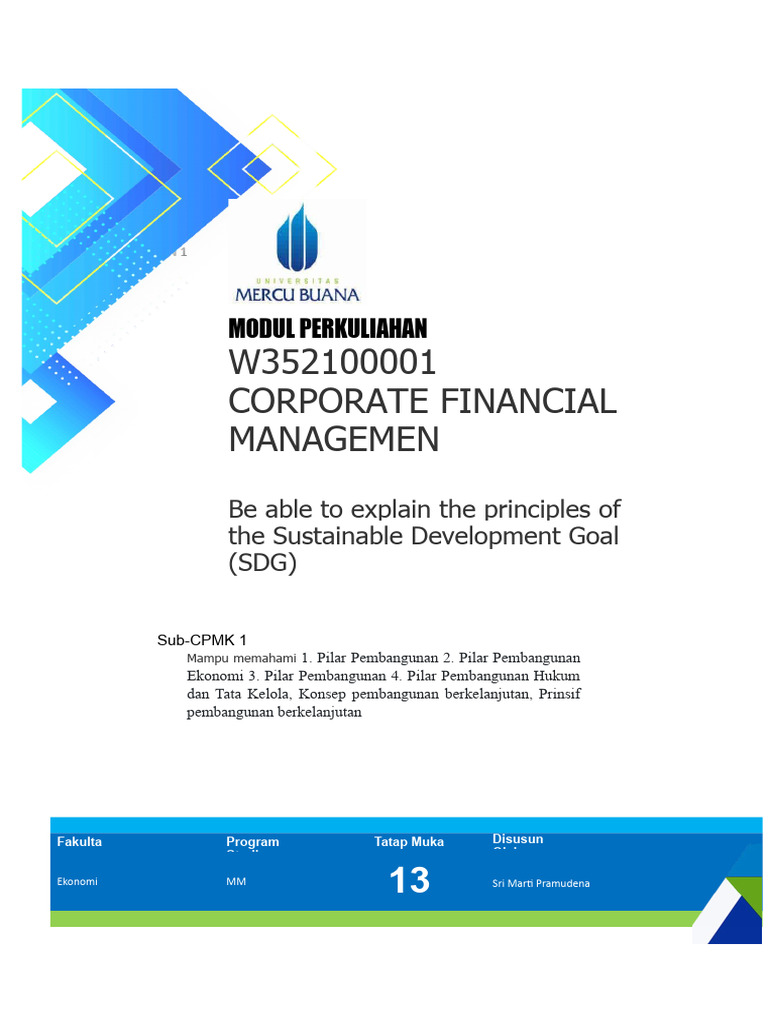 Pertemuan 13 SDG Be Able To Explain The Principles of The Sustainable Development Goal (SDG ...