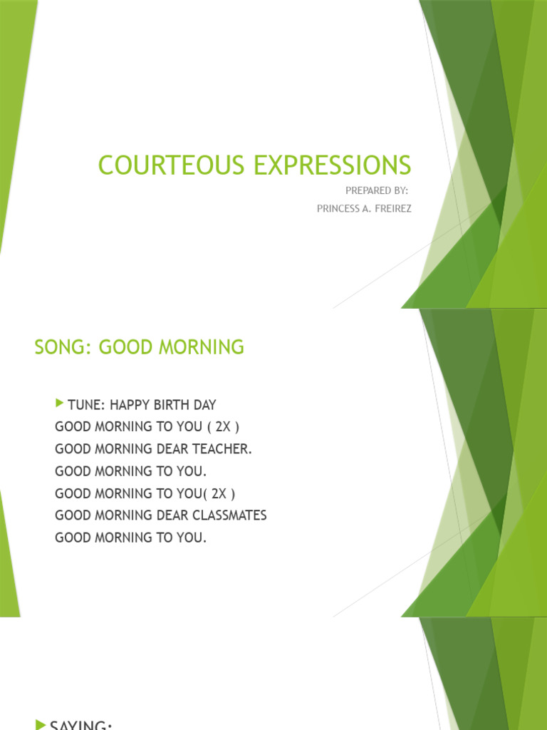 Courteous Expressions - English | PDF