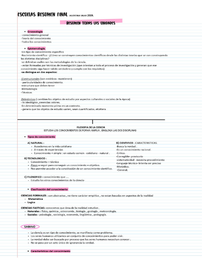 Resumen Final Escuelas | PDF