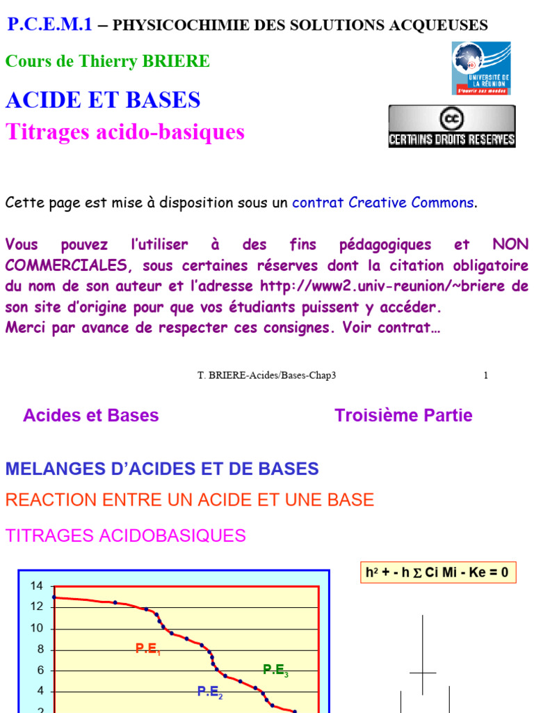 Titrage Ac Base | PDF | Titrage | Chimie