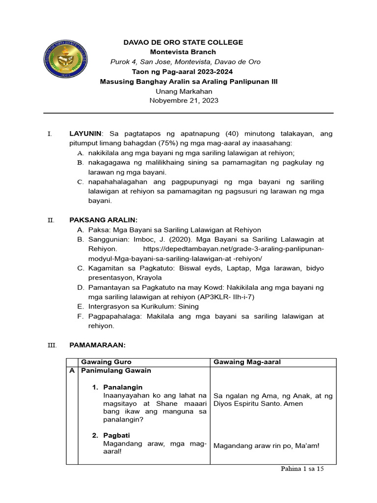 Alamis APIII Revised DLP 1 1 | PDF