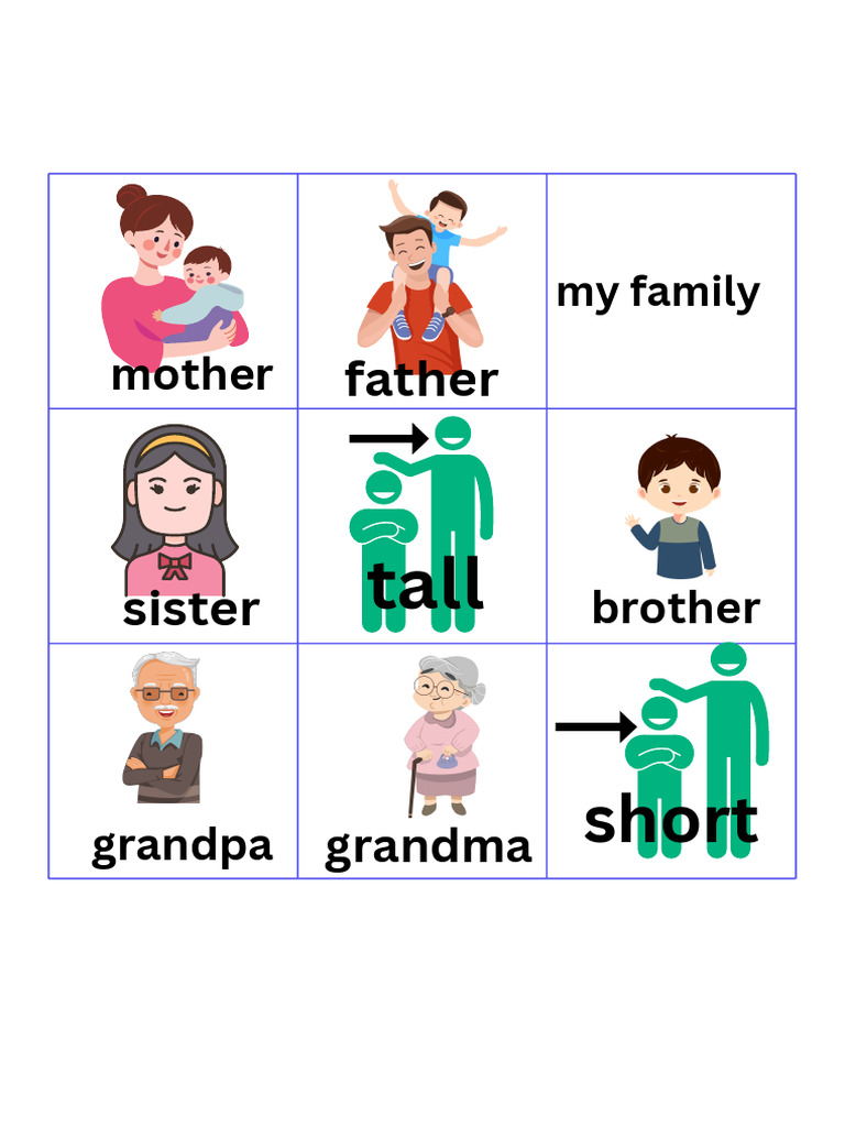 Grade 3 My Family Bingo | PDF