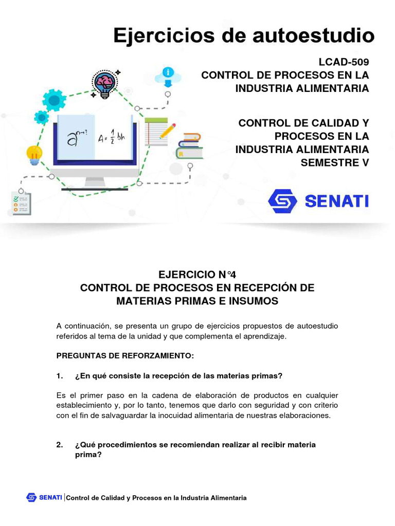Lcad Lcad-509 Ejercicio T004 | PDF | Industria de alimentos
