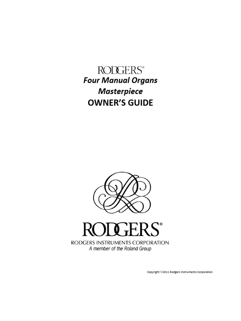 Rodgers Four Manual Organs Owner's Guide | PDF | Components | Musical ... Rodgers Four Manual Organs Owner's Guide | PDF | Components | Musical ...