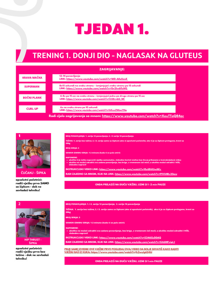 Š Tjedan 1. Trening 1.-1 | PDF