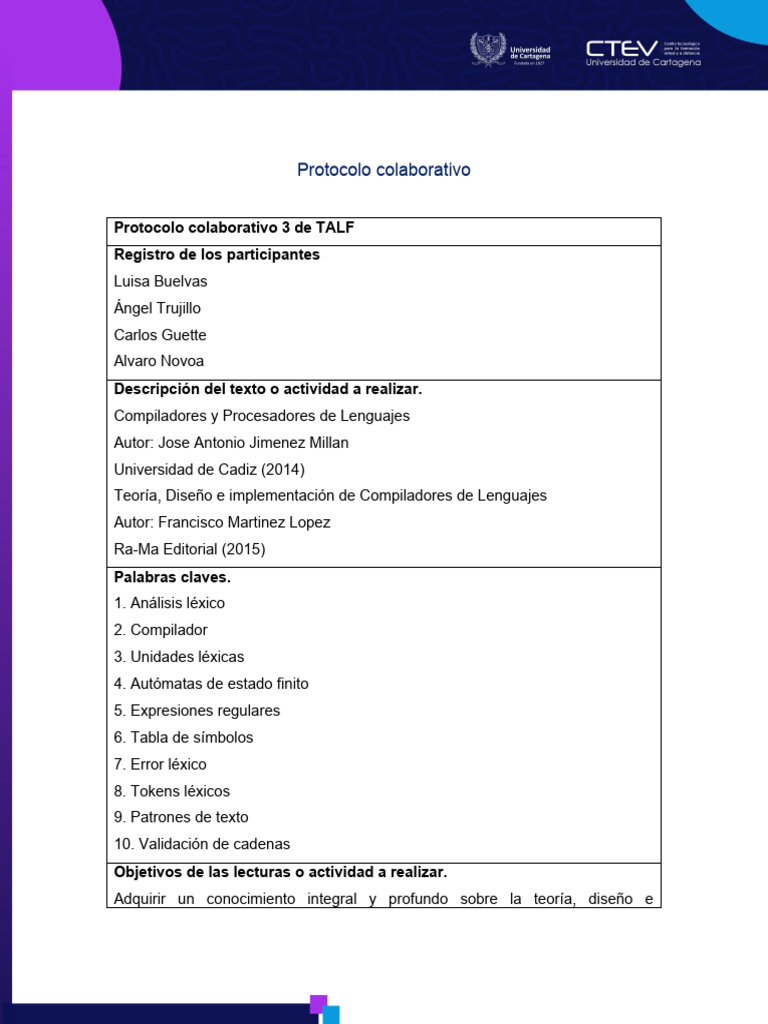 P. Colaborativo 3 de TALF | PDF | Compilador | Software