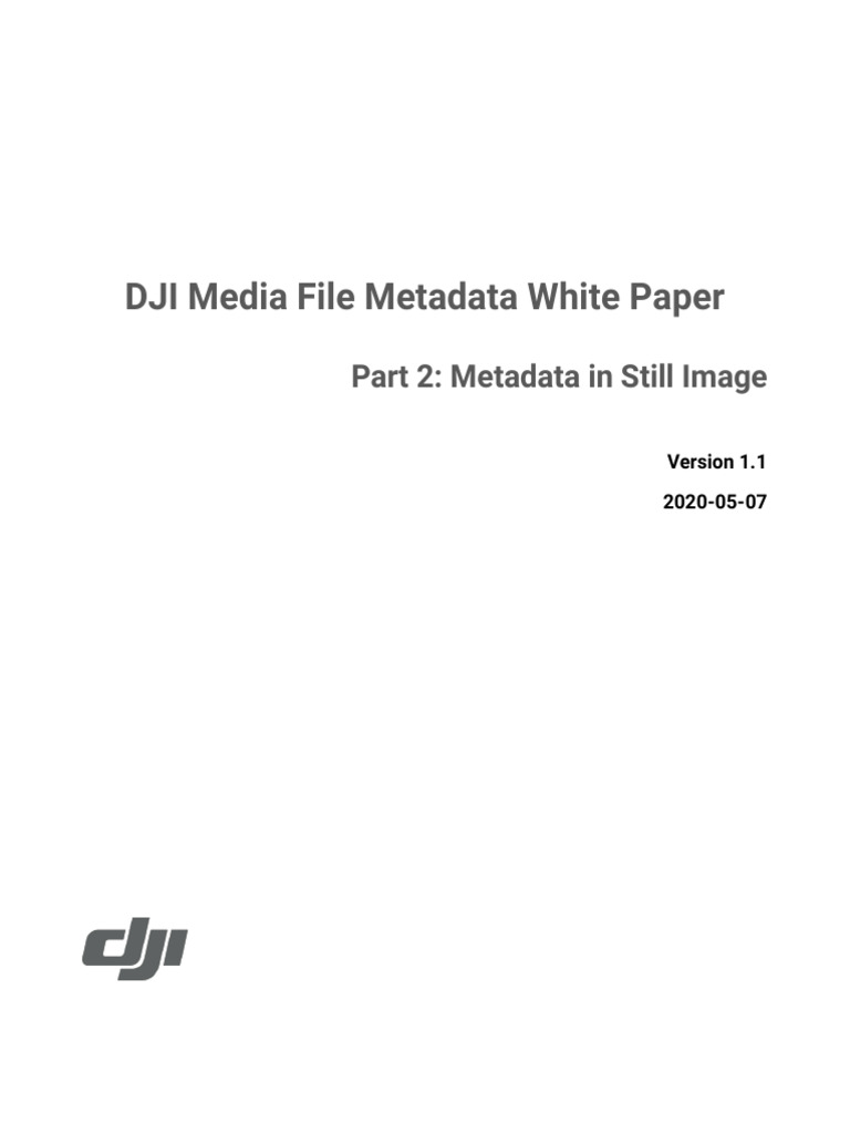 DJI Media File Metadata WhitePaper Part2 | PDF | Metadata | Computing