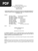 ORDINANCE NO. 0643 Regulating Videoke | PDF | Sound