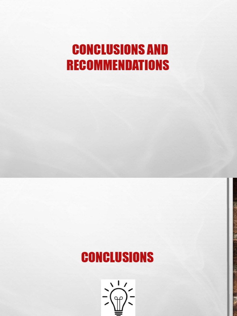 Chapter 5: Conclusions and Recommendations | PDF | Business