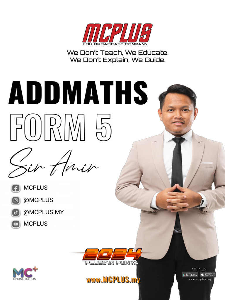 Form 5 Addmaths Sir Amir 05.02.2024 | PDF