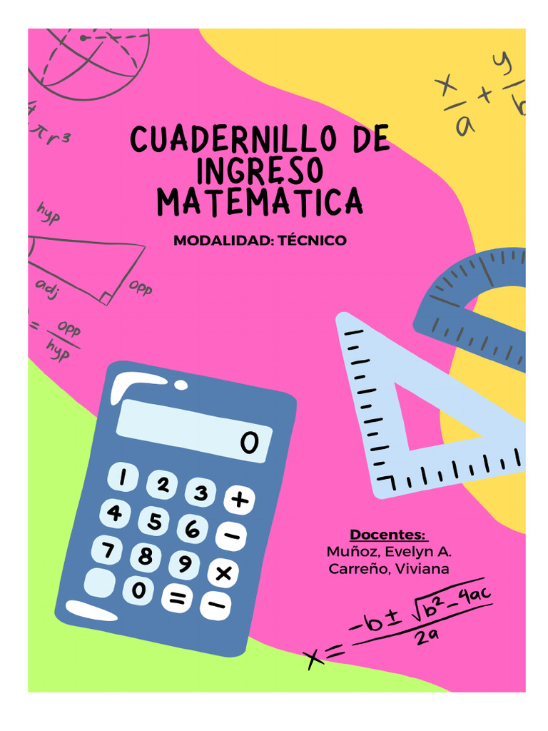 Cuadernillo Matematica Técnicos 2024 | PDF | División (Matemáticas) | Entero