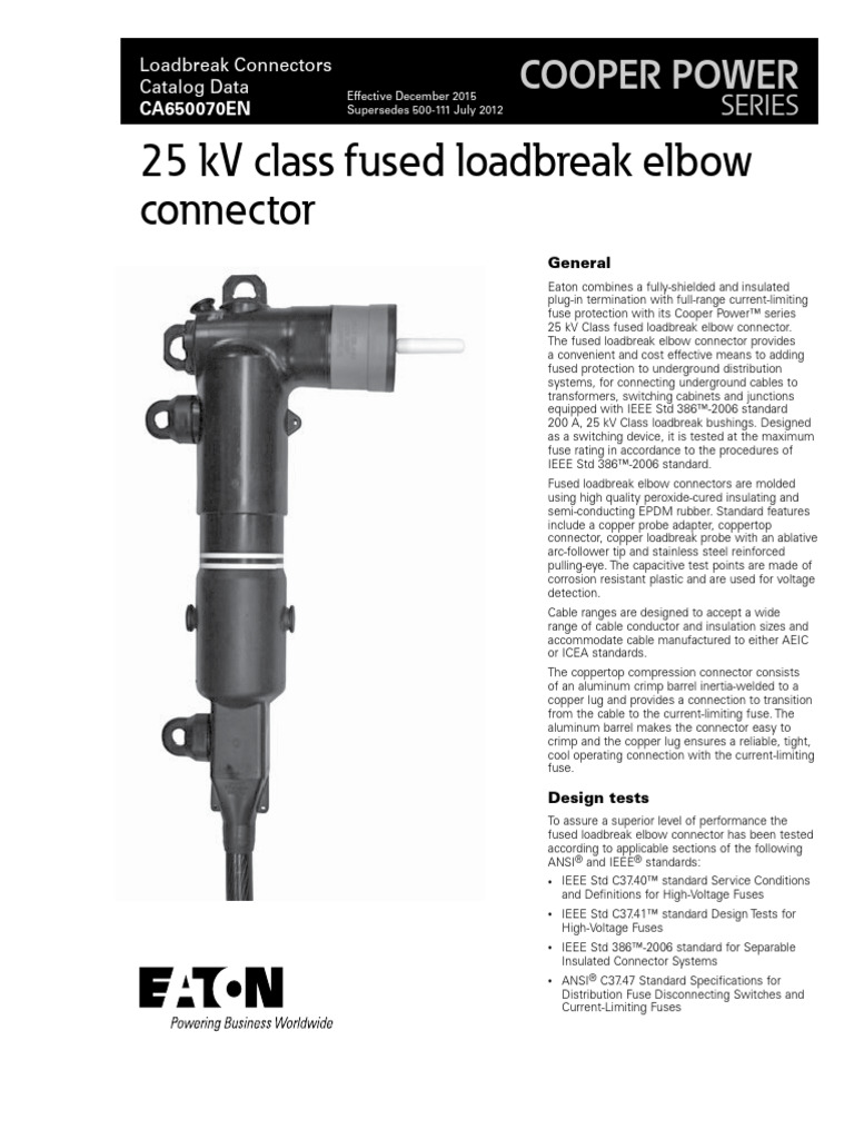 25kv-class-fused-loadbreak-elbow-connector-catalog-ca650070en | PDF ...