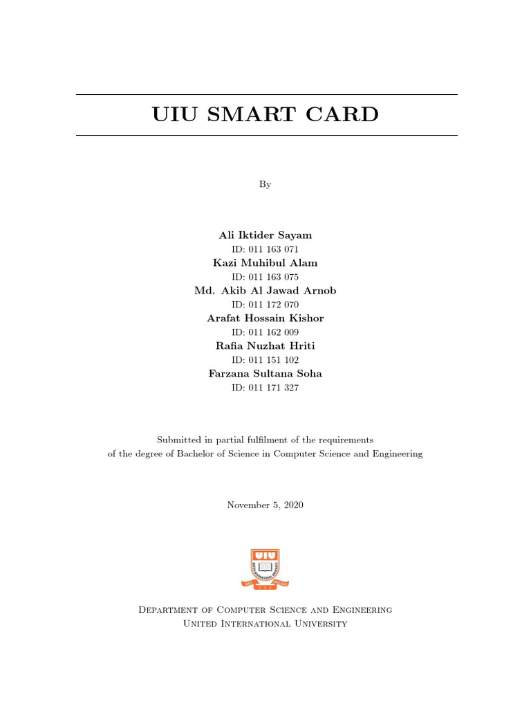 UIU Smart Card | PDF | Radio Frequency Identification | World Wide Web