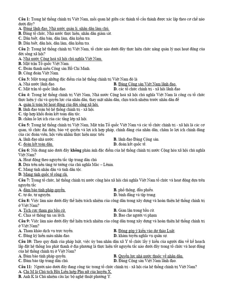 Ôn Tập hk2 - GDKT&PL 10 | PDF