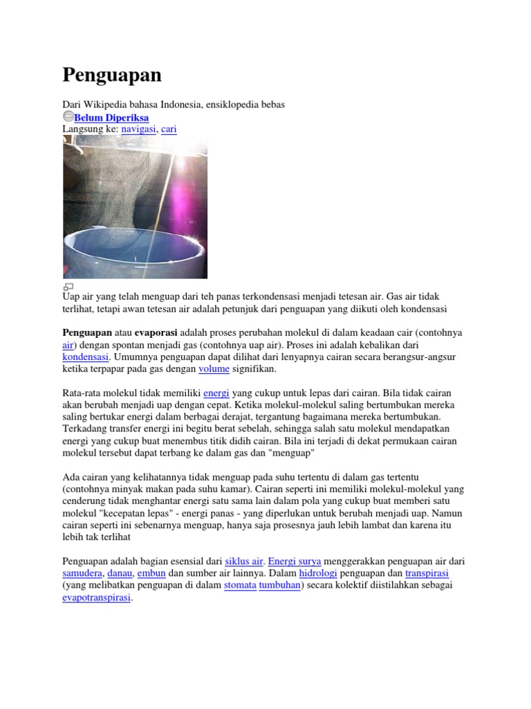 Penguapan | PDF
