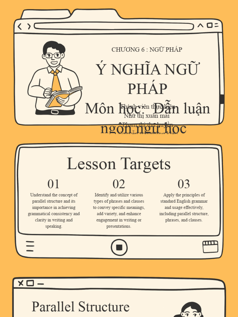 Parallel Structure in Writing Education Presentation in A Cream and ...