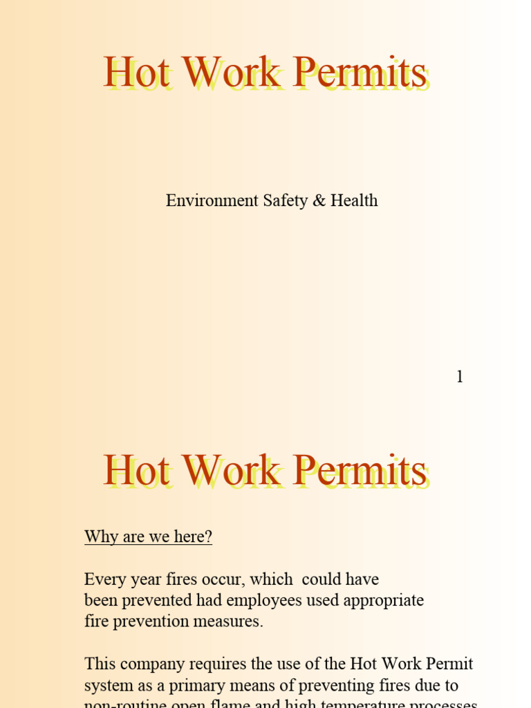 Hot Work Permit | Download Free PDF | Welding | Construction