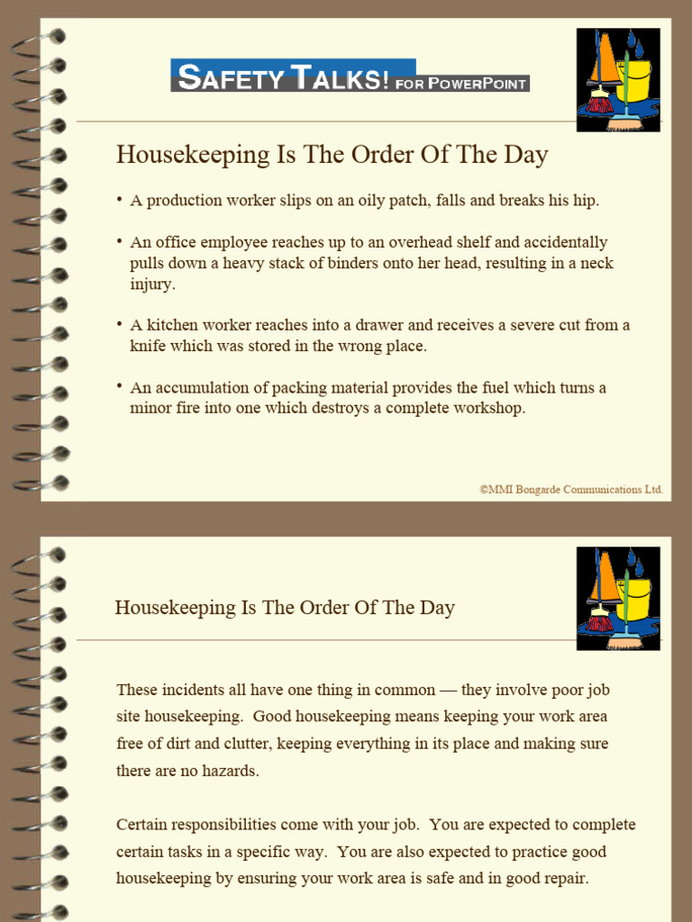 Housekeeping Is The Order of The Day | PDF | Housekeeping | Waste