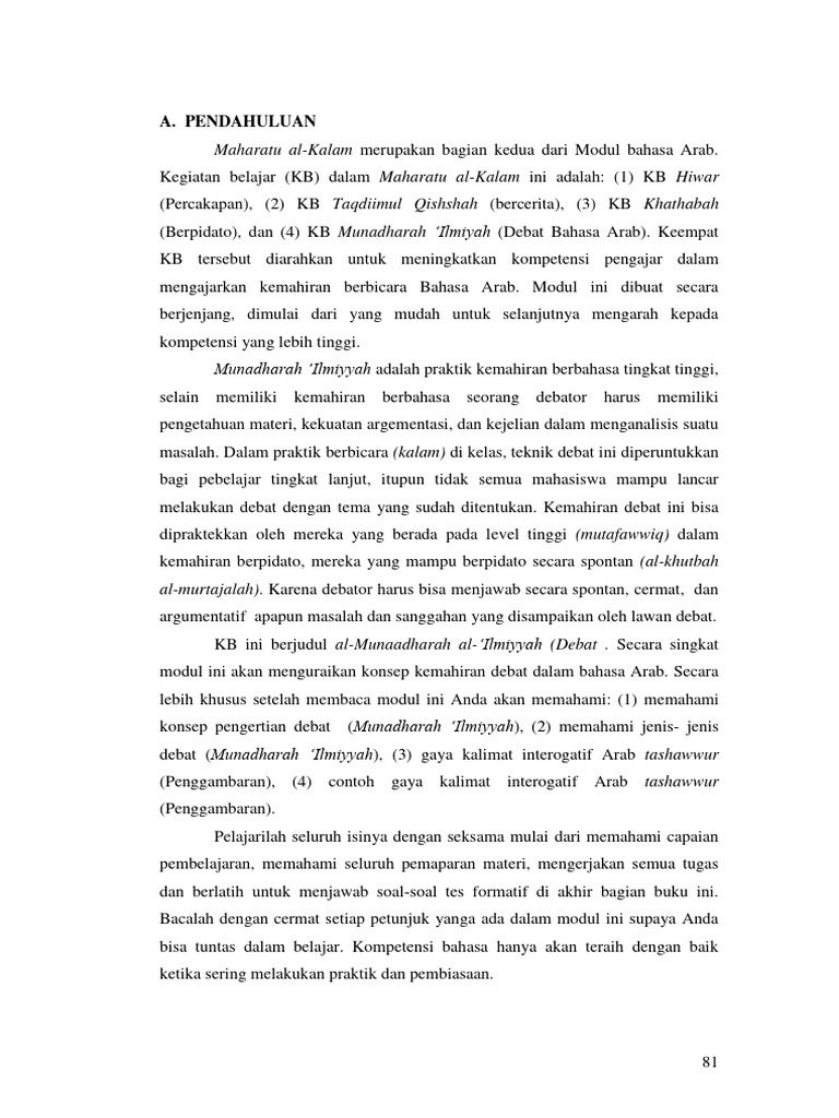 Materi 1 KB4 Arab Modul2 | PDF