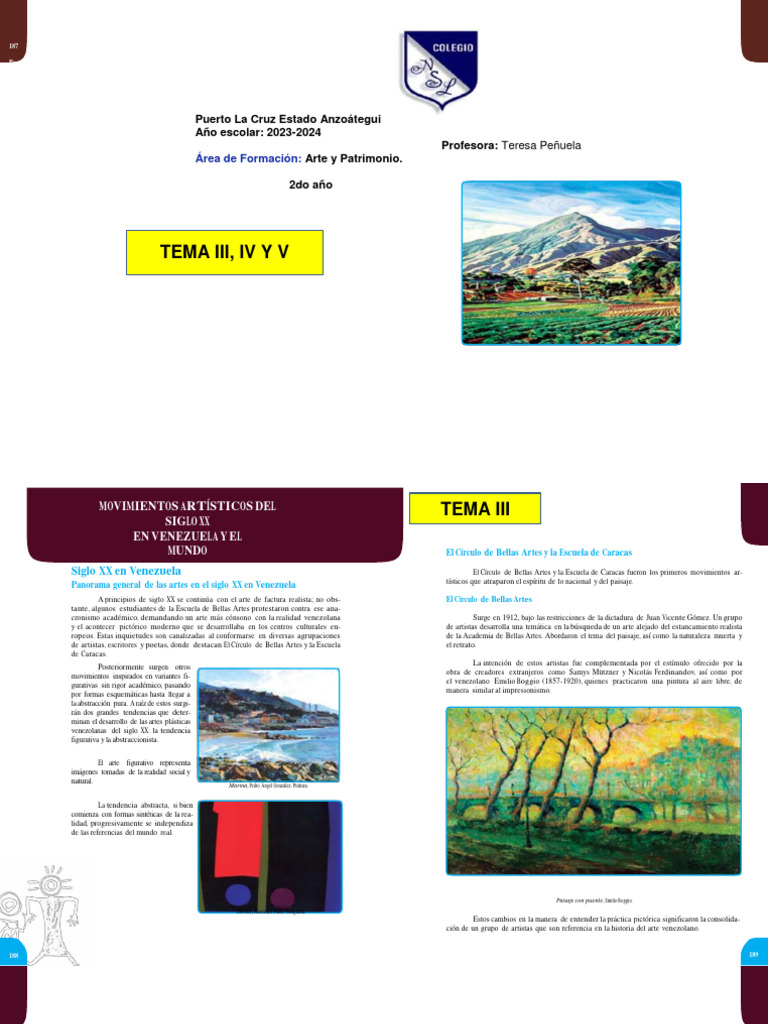 Tema Iii, Iv y V | PDF | Pinturas | Venezuela