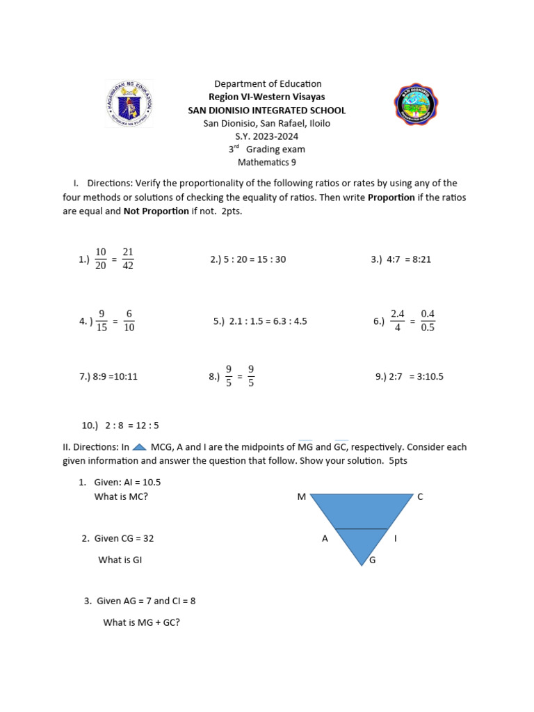math 9 | PDF | Geometry | Euclidean Plane Geometry