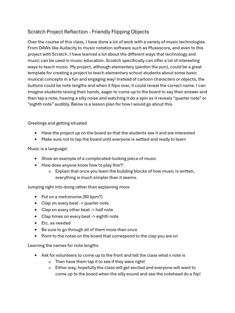 scratch project reflection | PDF