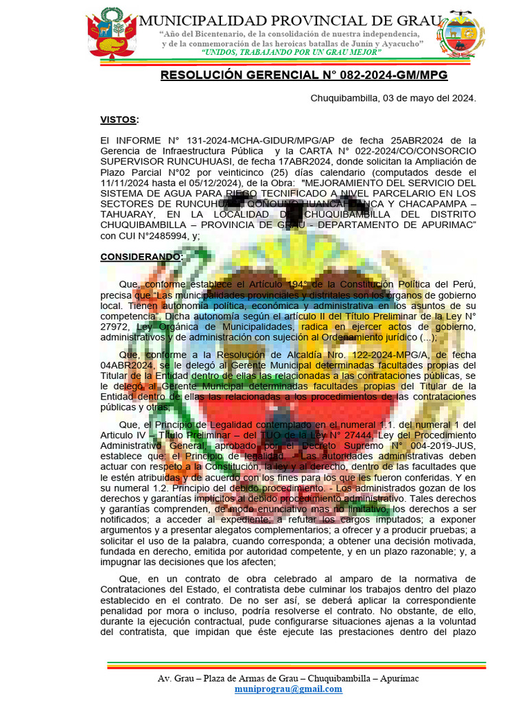 Resol - Ampliacion de Plazo N°02 | PDF | Ley común | Ciencias Políticas