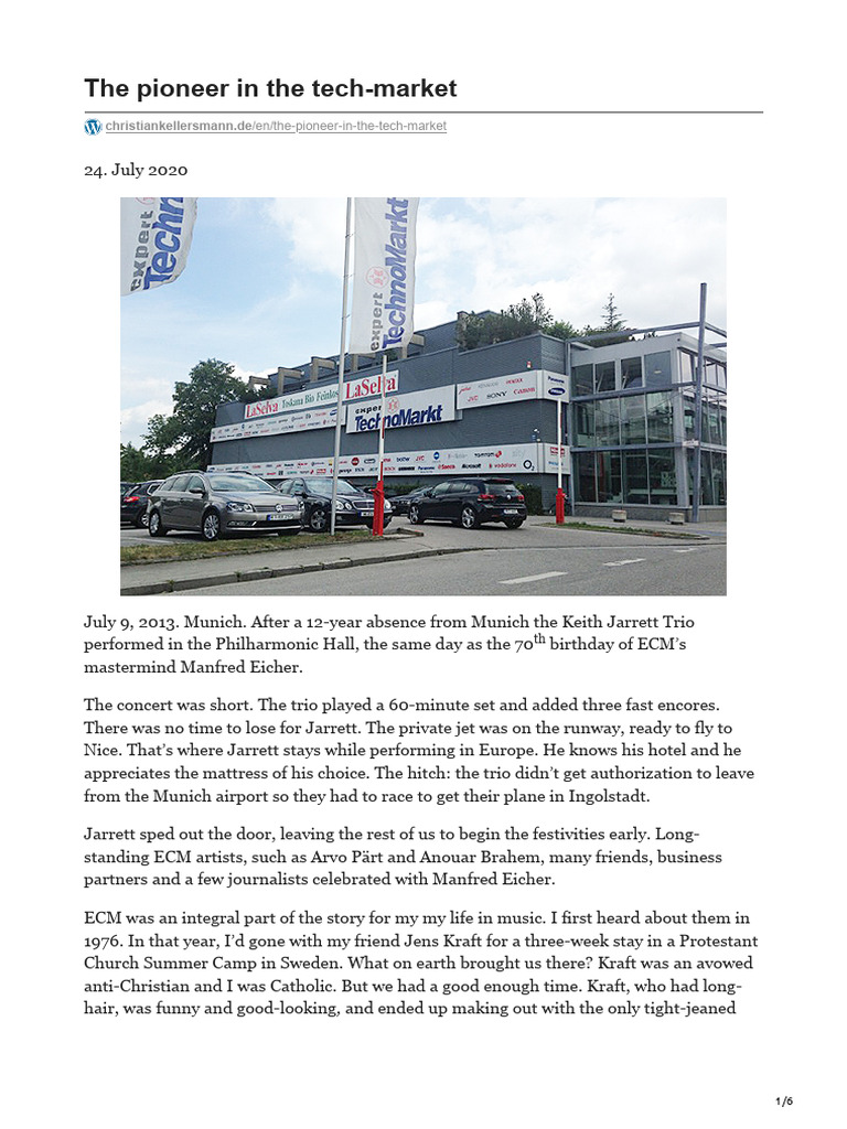 ECM - HEINO FREIBER - The Pioneer in The Tech-Market | PDF | Jazz
