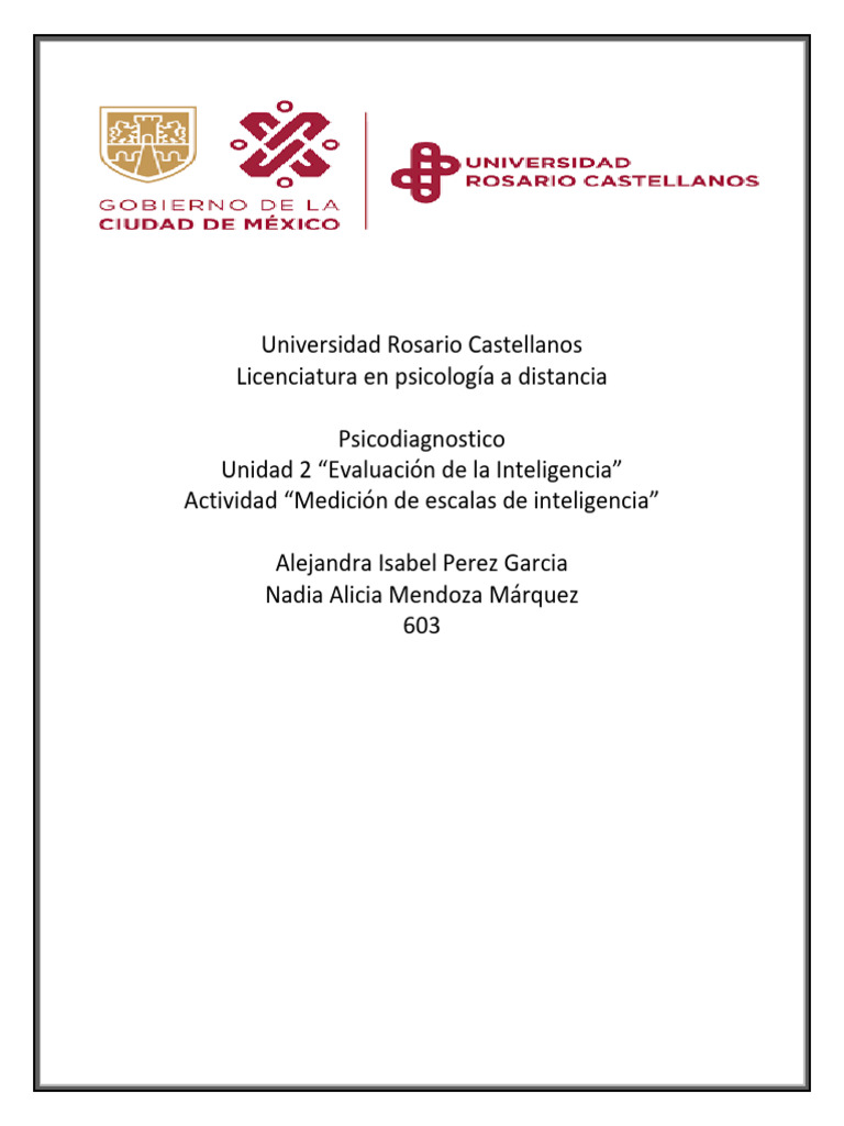 Informes | PDF | Escala de inteligencia para adultos de Wechsler | Inteligencia