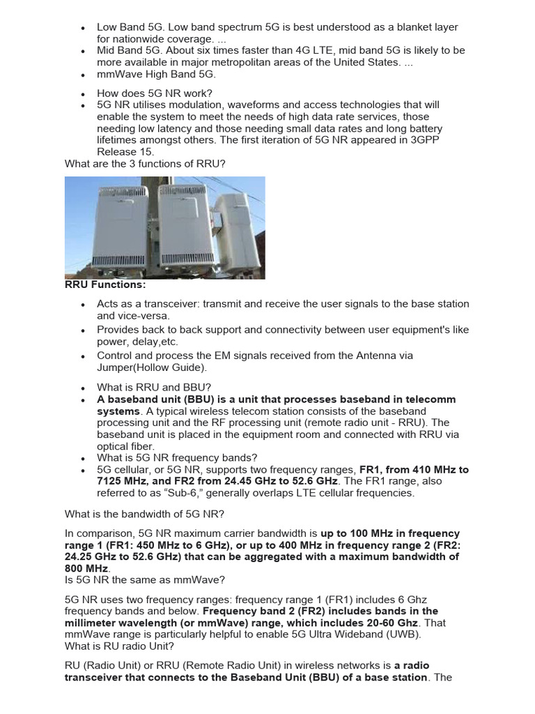 5G Basics & Ran Overview | PDF | Extremely High Frequency | Computer Network