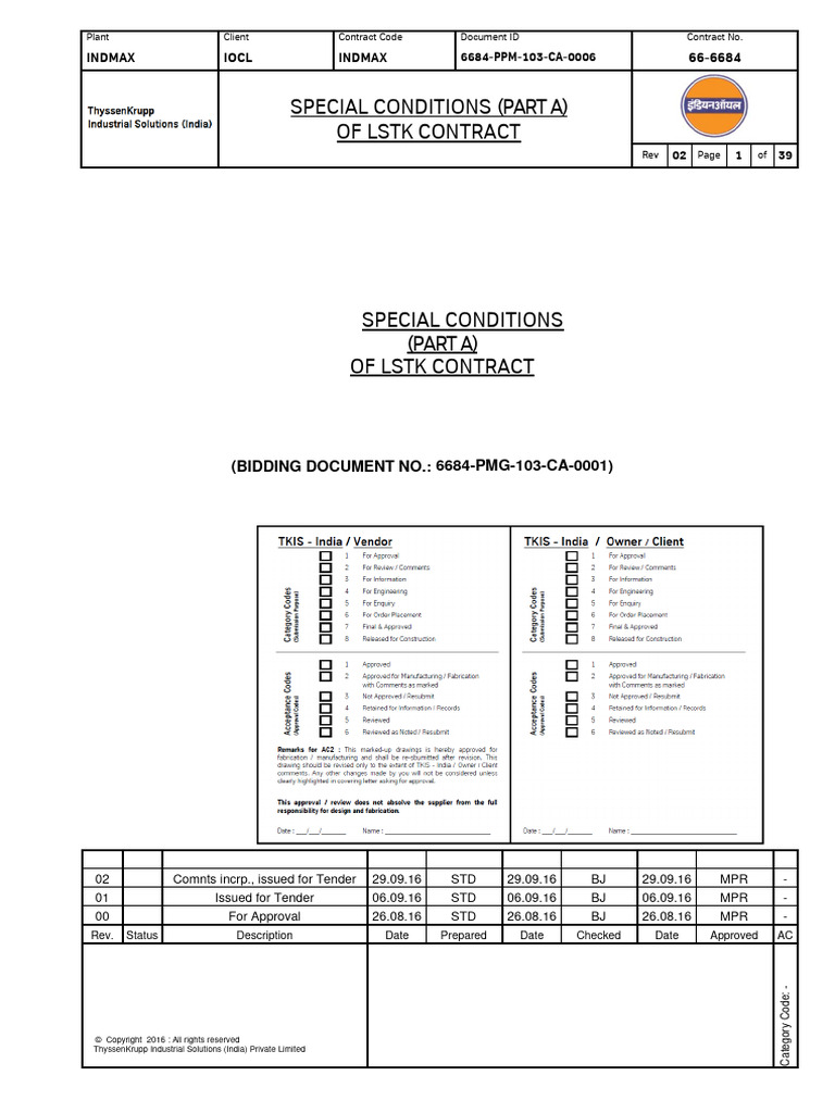 PART NO. 06) 6684-PPM-103-CA-0006-SCC-PartA | PDF | General Contractor ...