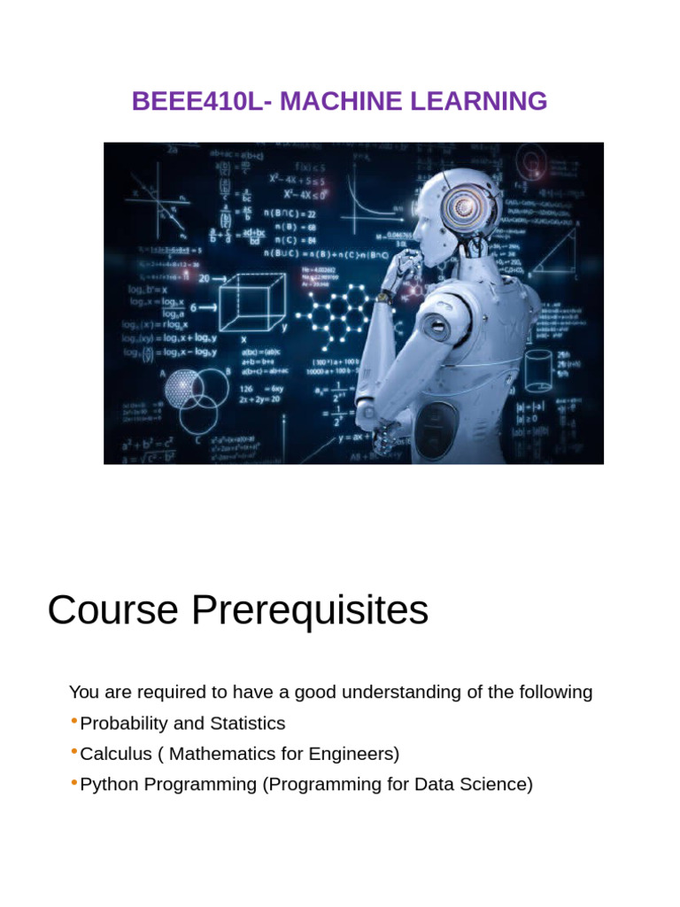 Beee410L-Machine Learning | PDF | Machine Learning | Applied Mathematics