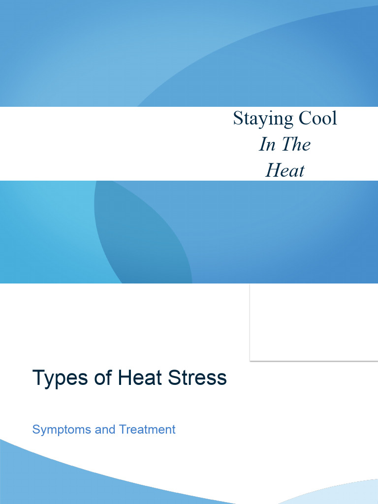 Heat Stress | PDF | Hyperthermia | Causes Of Death