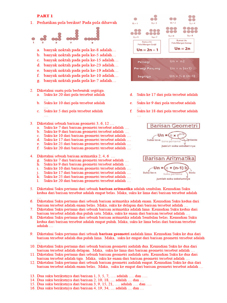 Bank Soal MTK Kelas 8 | PDF