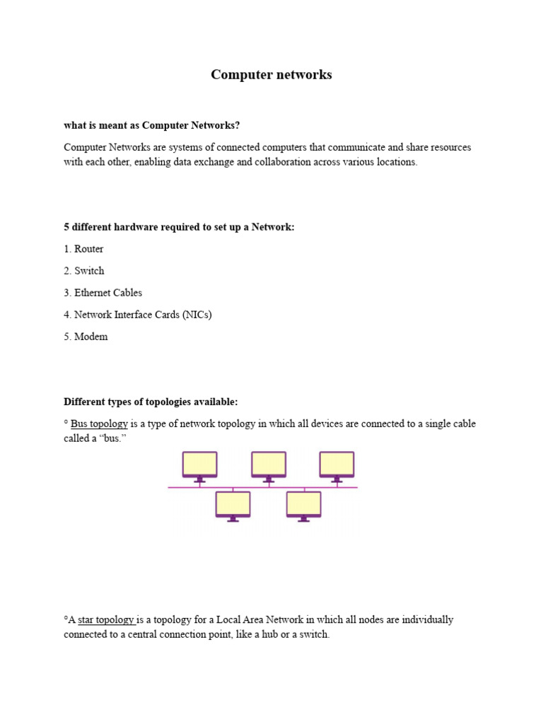 Computer Networks | PDF | Computer Network | Network Topology