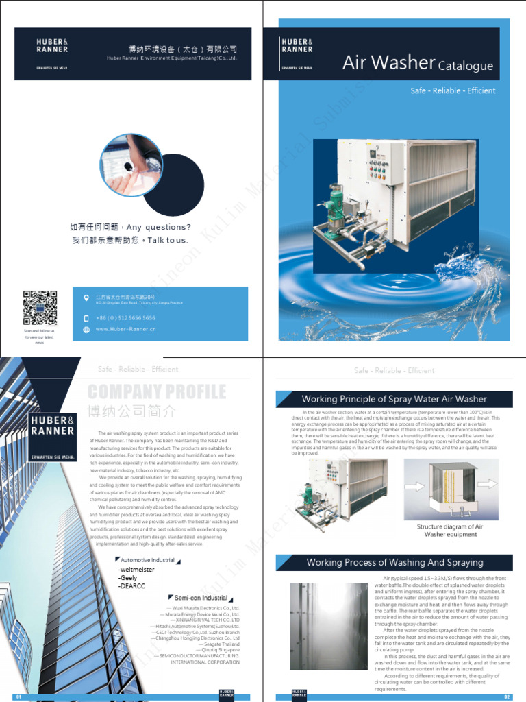 Air Washer Catalogue | PDF | Water | Air Conditioning