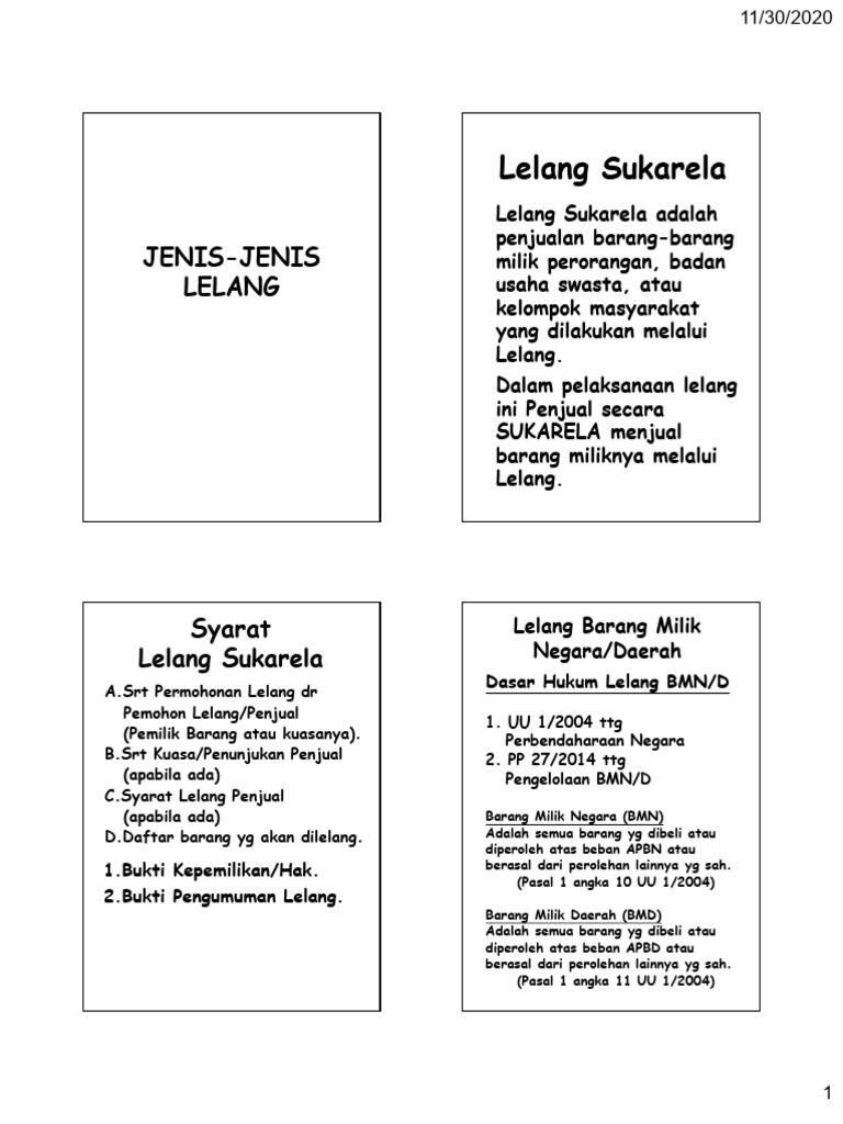 Jenis-Jenis Lelang di Indonesia | PDF