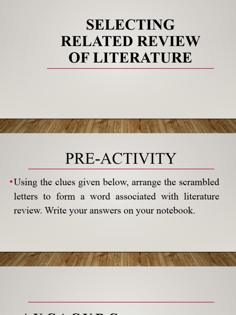 LESSON-3-RRL | PDF | Knowledge | Literature Review