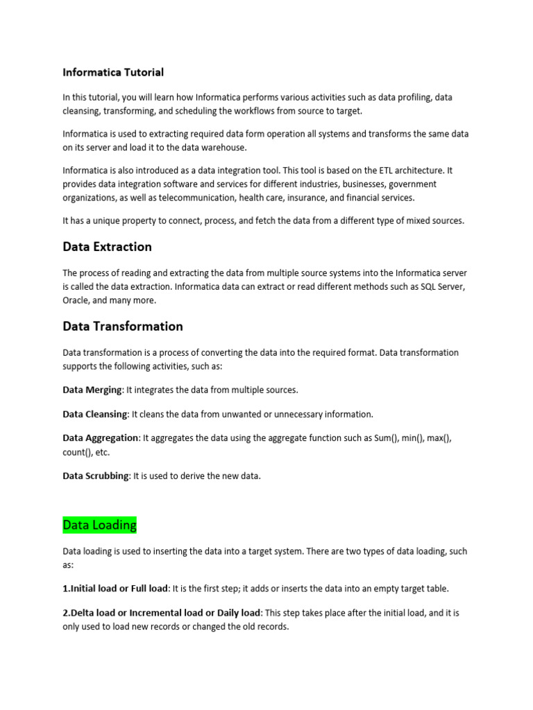 Informatica Certification MCQ Dumps | PDF | Cloud Computing | Databases